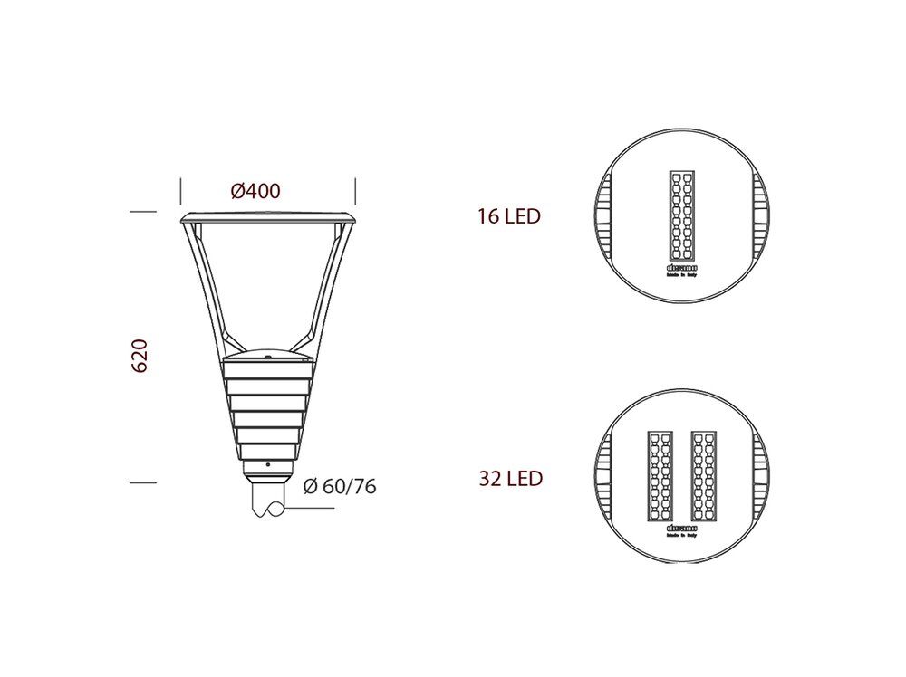 Garda LED Post Top - Pierlite