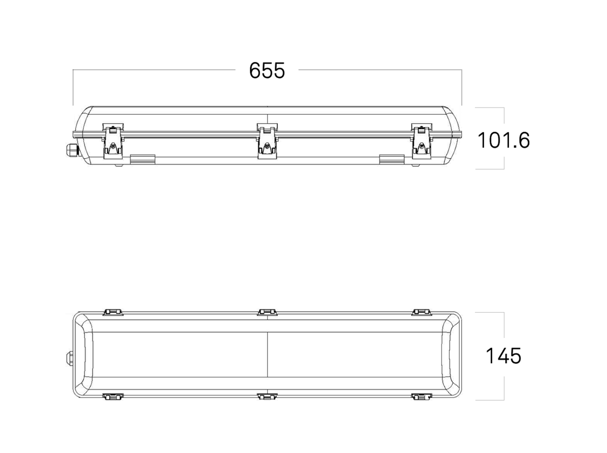 BWP PRO 2 Emergency Weatherproof Batten - Pierlite