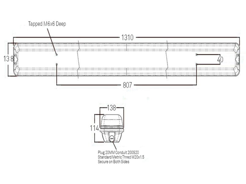 Vandalux Weatherproof Batten - Pierlite