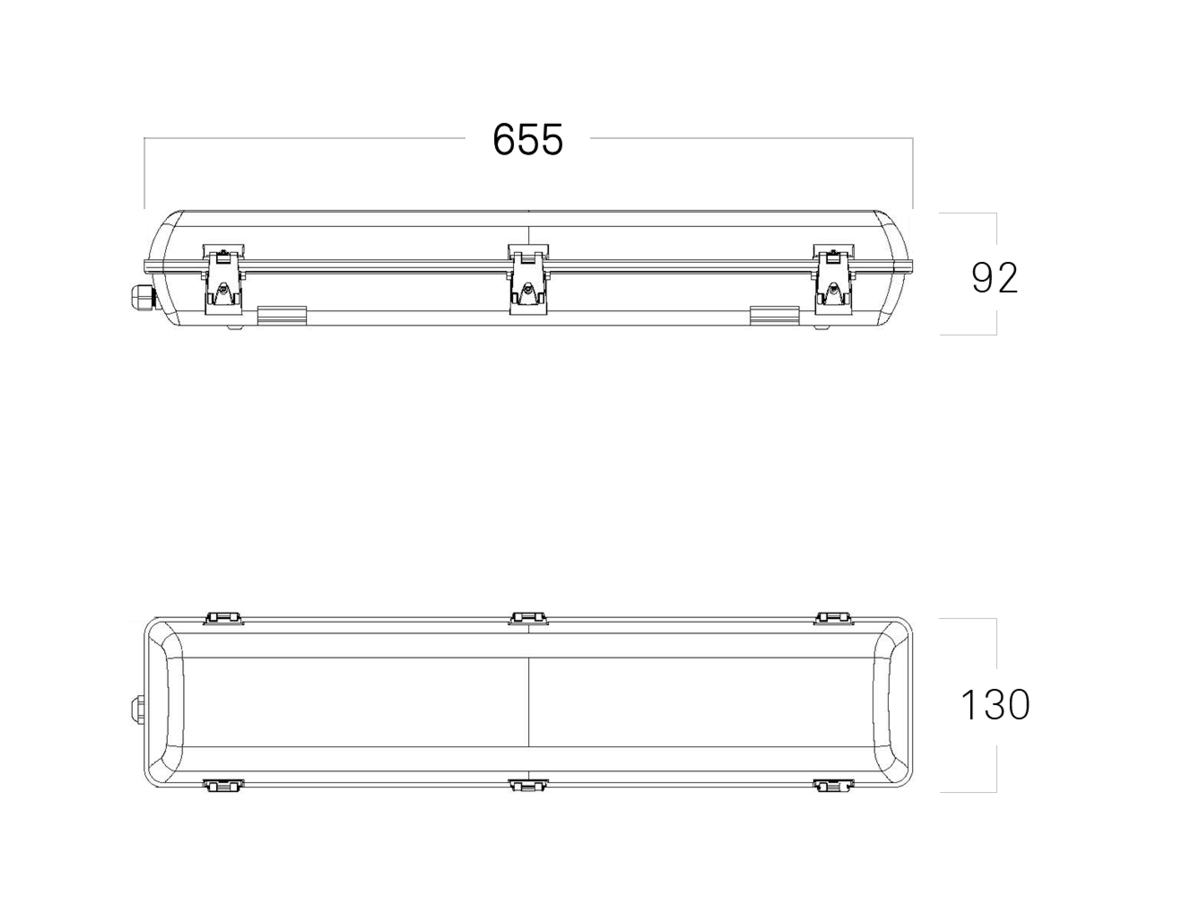 BWP ECO Sensor Weatherproof Batten Gen2 - Pierlite
