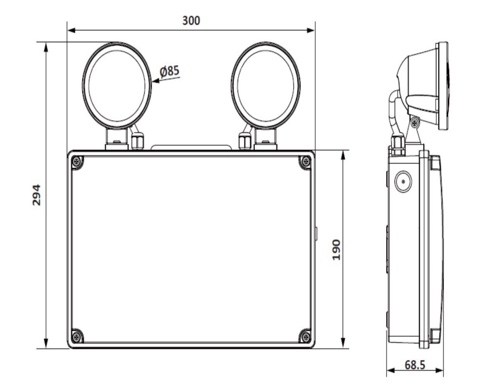 Guardian Weatherproof Emergency Floodlight - Pierlite